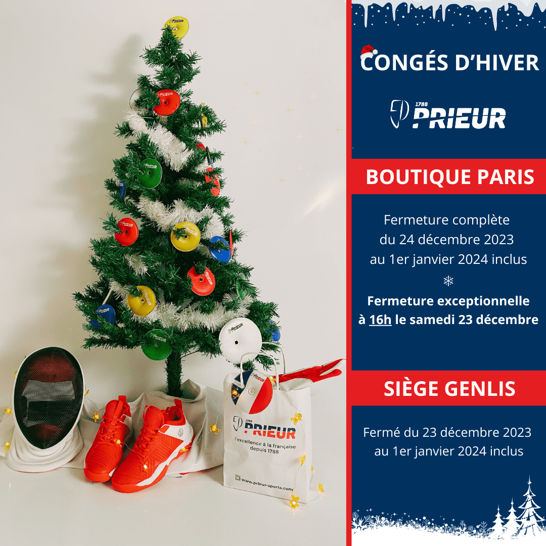Congés d'hiver 2023 - PRIEUR Sport